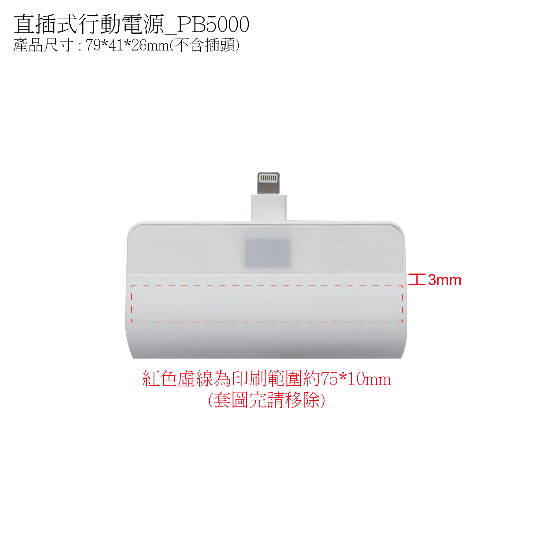 PB5000 直插式行動電源 - 客製案例 - 創冠國際有限公司